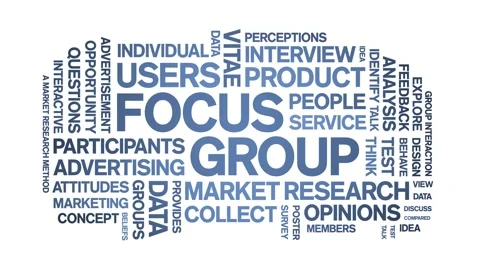 Focus Group animated word cloud,animatio... | Stock Video | Pond5