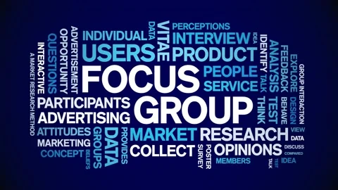 Focus Group animated word cloud,animatio... | Stock Video | Pond5
