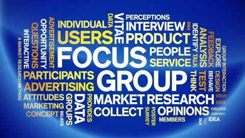 Focus Group animated word cloud,animatio... | Stock Video | Pond5