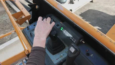 Focus on the hands of a man controlling ... | Stock Video | Pond5