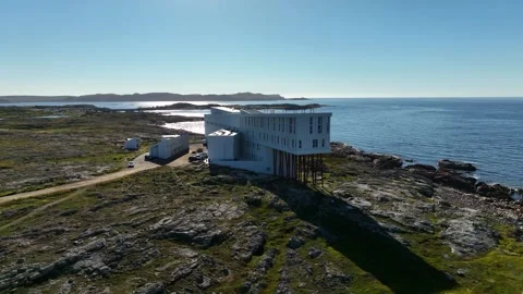 Fogo Island Inn with its Modern Architec... | Stock Video | Pond5