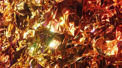 Foil paper stage decoration. The light s... | Stock Video | Pond5