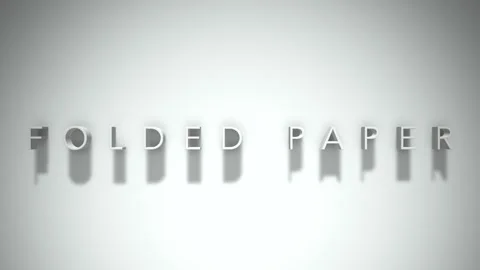 folded paper 3D title animation white te... | Stock Video | Pond5