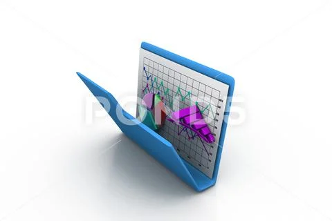 Folder with diagram, chart, graph: Royalty Free #138078130