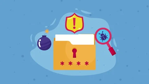 folder documents files with cyber securi... | Stock Video | Pond5