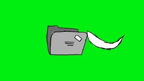 Folder - Hand Drawn - Green Screen | Stock Video | Pond5