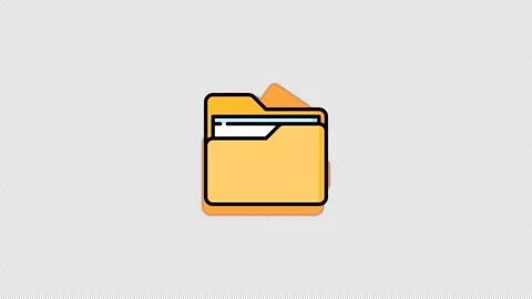 Folder icon animation on alpha channel. ... | Stock Video | Pond5