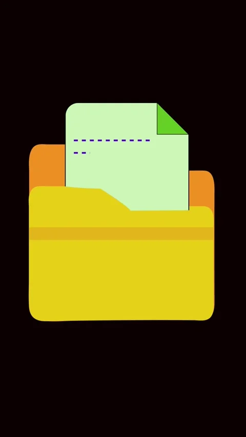 Folder icon animation document data stor... | Stock Video | Pond5