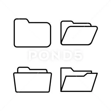 Folder icon vector. document folder icon ~ Clip Art #248058159