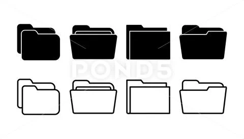 Folder icon vector. document folder icon ~ Clip Art #252545727
