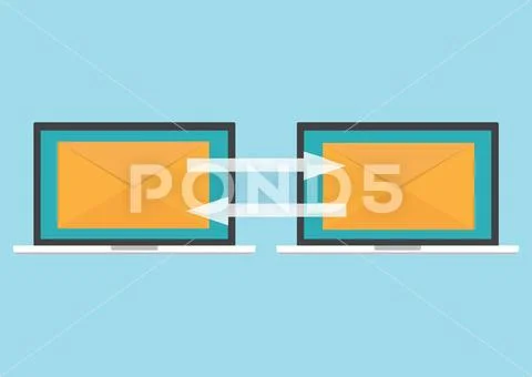 Folders with documents. Vector illustration. File transfer concept ...