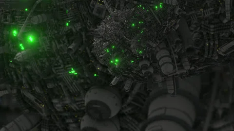 Folding fractal machine spiral fast zoom... | Stock Video | Pond5