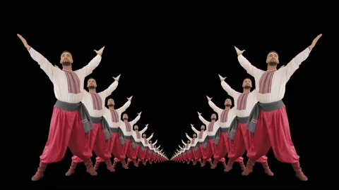 Folk Dancing man jumping in ukraine styl... | Stock Video | Pond5