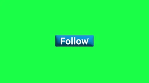 Follow Button isolated on Green Screen | Stock Video | Pond5