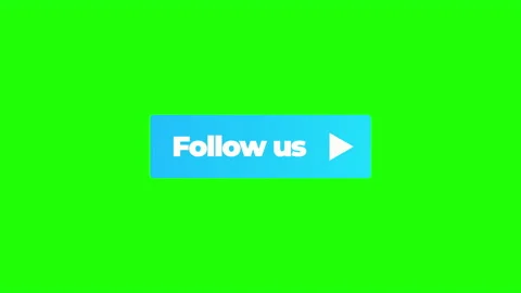 Follow me button animation on green back... | Stock Video | Pond5