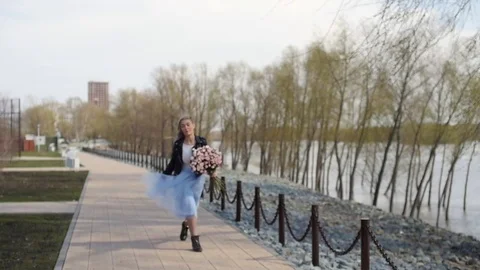 Follow shot of young attractive female w... | Stock Video | Pond5