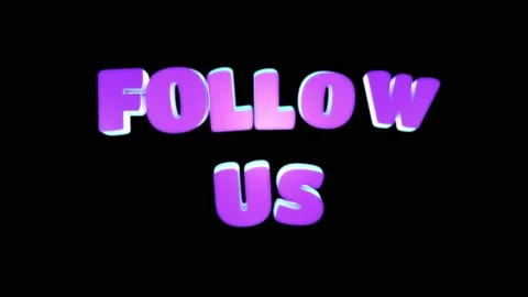 Follow us 3D text animation. The concep... | Stock Video | Pond5