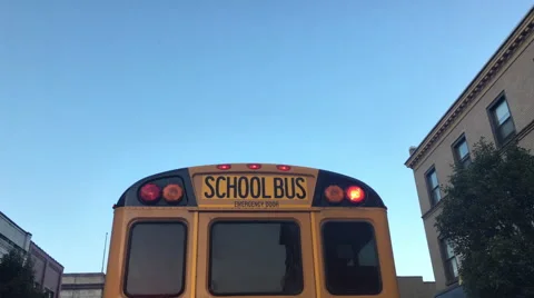 Following a School Bus in the Morning | Stock Video | Pond5