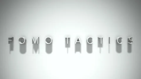fomo tactics 3D title animation white te... | Stock Video | Pond5