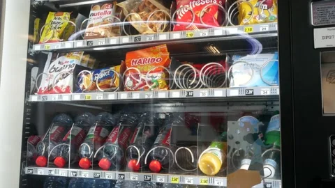 Food and Drink Vending Machine , items c... | Stock Video | Pond5