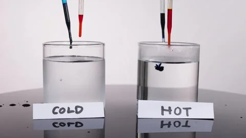 Diffusion Experiment With Hot And Cold Water