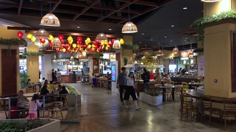 food court at AEON Mall Binh Tan in Ho C... | Stock Video | Pond5