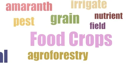 Food Crops Wordcloud Animated Isolated O... | Stock Video | Pond5
