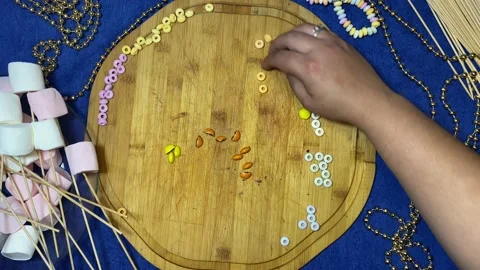 Food decoration, sorting sweets and cand... | Stock Video | Pond5