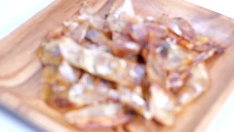 This food is Korean dried filefish fille... | Stock Video | Pond5