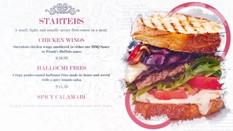 Food Menu ~ After Effects Template ~ AE #246052284 | Pond5
