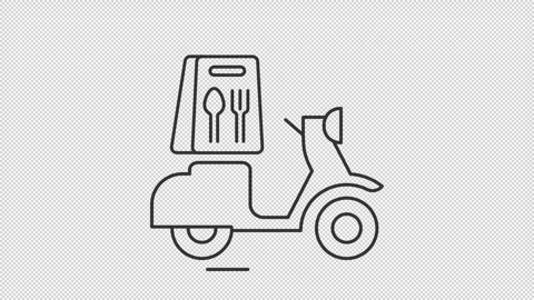 Food ordering service animation set | Stock Video | Pond5