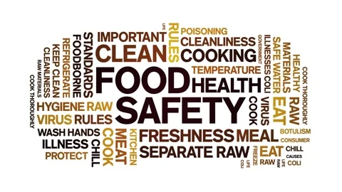 Food Safety animated word cloud,tag text... | Stock Video | Pond5