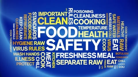 Food Safety animated word cloud,tag text... | Stock Video | Pond5