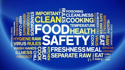 Food Safety animated word cloud,tag text... | Stock Video | Pond5