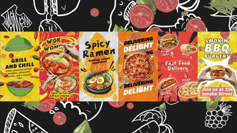 After Effects: Food Vertical Posters Pack #264787936