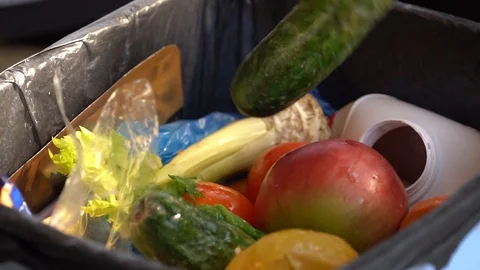 Food waste or food loss is food that is ... | Stock Video | Pond5