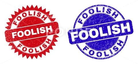 FOOLISH Round and Rosette Watermarks with Rubber Texture Illustration ...