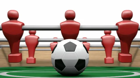 foosball kickoff animation front | Stock Video | Pond5