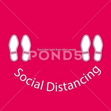 Foot Symbol Marking the standing position, the floor as markers for ...