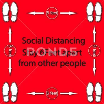 Foot Symbol Marking the standing position, the floor as markers for ...