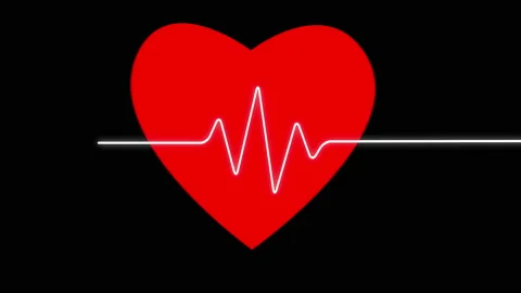 Footage animation Heart line and heart a... | Stock Video | Pond5