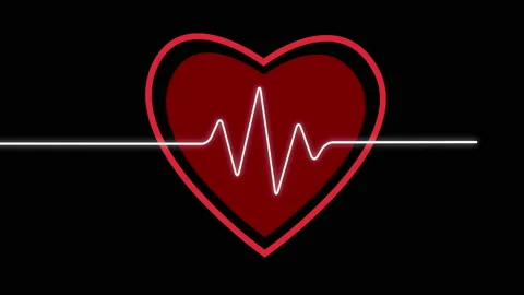 Footage animation Heart line and heart a... | Stock Video | Pond5