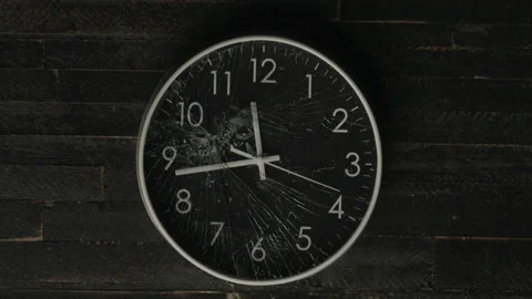Footage of a Broken Clock on a Wall Fadi... | Stock Video | Pond5