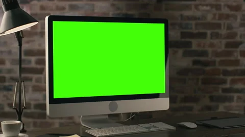 Footage of a computer monitor with green... | Stock Video | Pond5