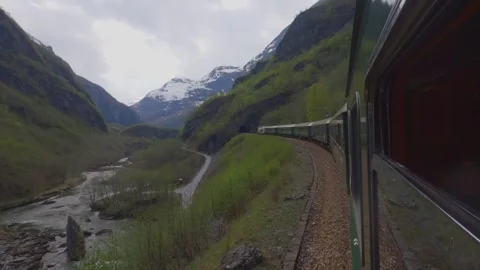 Footage of the most beautiful train ride... | Stock Video | Pond5