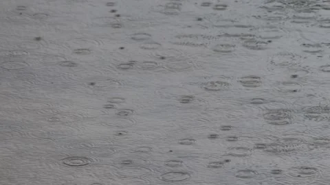 Footage of Rain Falling on Water Surface | Stock Video | Pond5