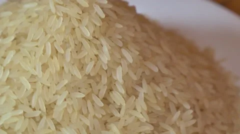 Footage of rice on a plate, the shot is ... | Stock Video | Pond5
