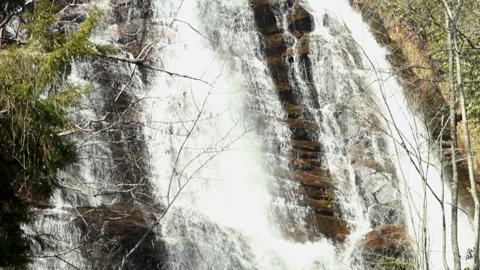 footage of rushing water of the waterfal... | Stock Video | Pond5