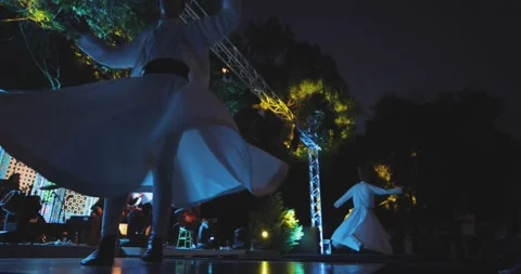 Footage of two dervish performing the Su... | Stock Video | Pond5