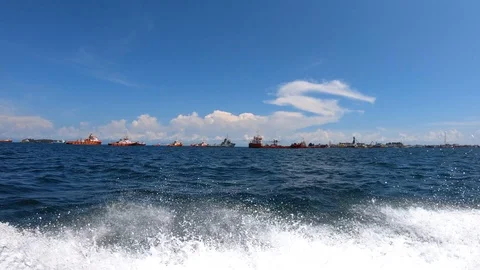 Footage of Water Splash By A Speed Boat ... | Stock Video | Pond5